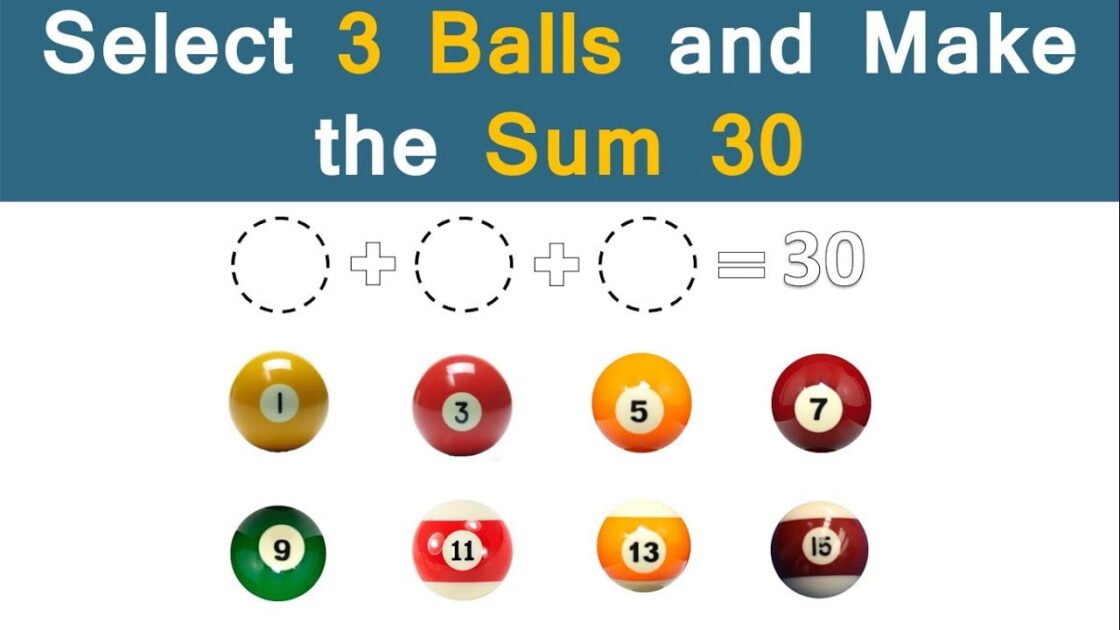 Select 3 Balls To Equal 30 Answer Trending Pool Riddle On Social Media